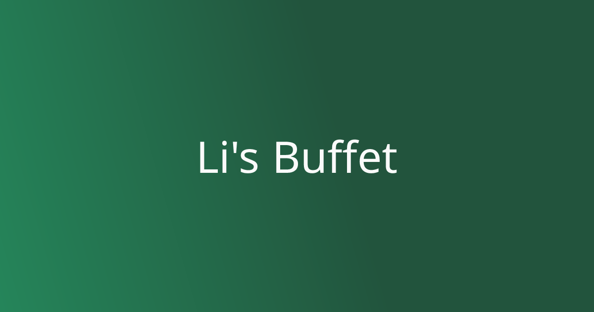 Best Chinese in Gettysburg, PA | Li's Buffet | Order Online